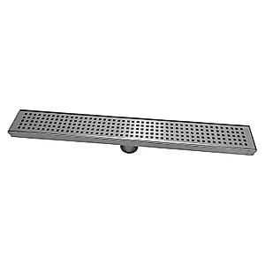 Naiture Brushed Stainless Steel 18" Lattice Linear Shower Drain