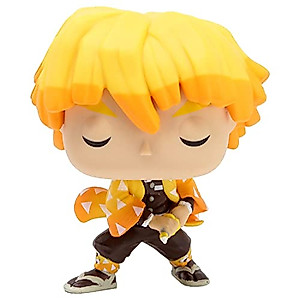 Funko POP Demon Slayer - Zenitsu Agatsuma Pop! Vinyl Figure (Bundled with Compatible Pop Box Protector Case), Multicolor, 3.75 inches
