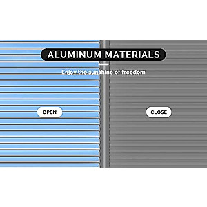 PURPLE LEAF Outdoor Louvered Pergola 12'x16' Aluminum Gazebo Modern White Pergola Shade with Adjustable Rainproof Hardtop for Patio Garden Lawns