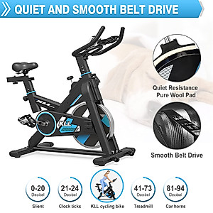LABODI Exercise Bike, Stationary Indoor Cycling Bike, Cycle Bike for Home Cardio Gym, Belt Drive Workout Bike with 35 LBS Flywheel, Thickened Frame Upgraded Version