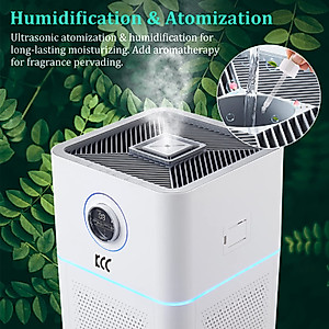 KCC Air Purifier for Home Large Room, Quiet Air Cleaner for Bedroom with Washable Pre-Filter, 646 SqFt Coverage