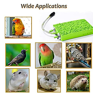 Petlex Bird Heater for Cage, Warm Parrot Perch Stand, Heated Bird Perch Snuggle Up Bird Warmer for Parakeets, Parrots, African Grey and Small Birds - 3.3 x 6 Inches