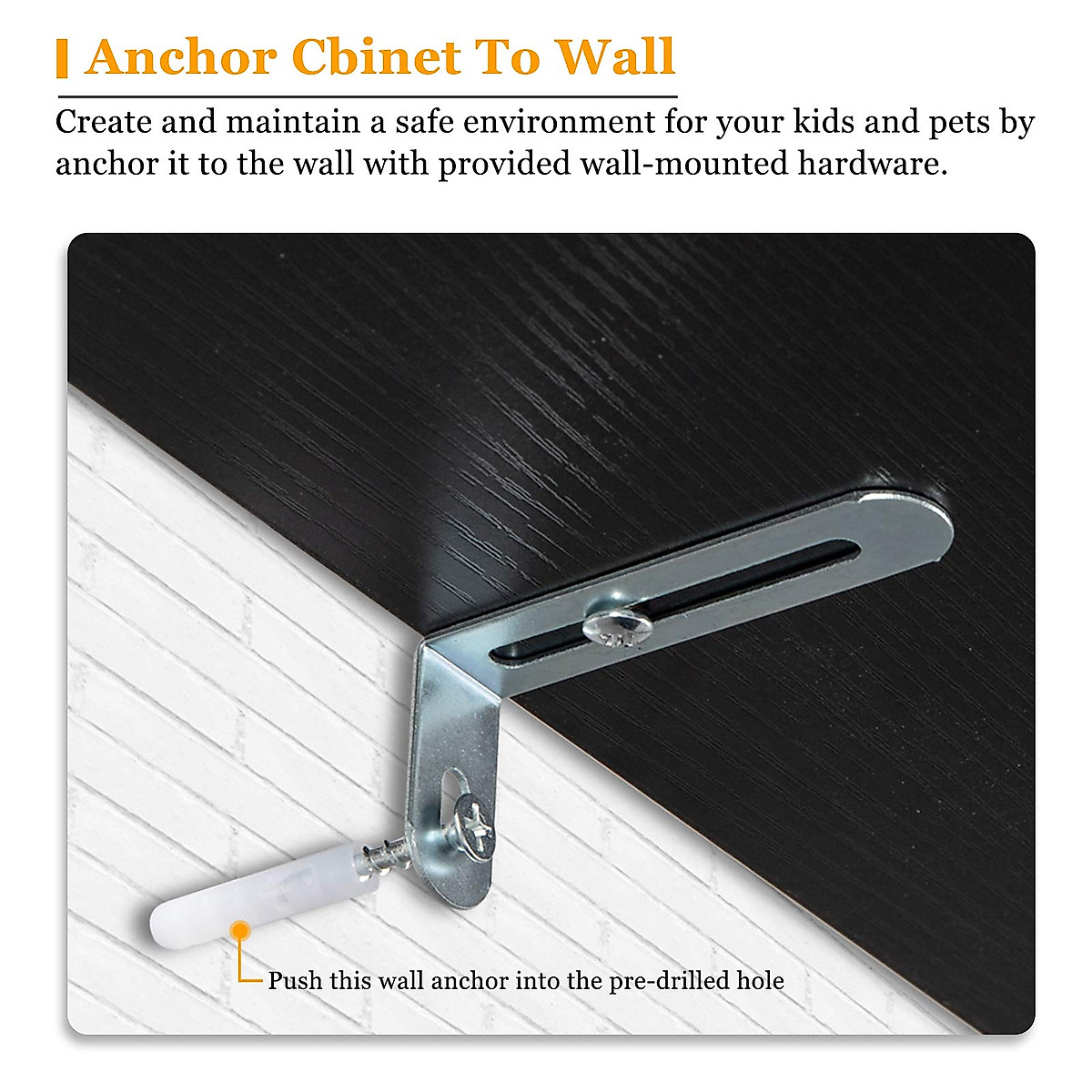 VINGLI 65.7" H 2 Drawer File Cabinet with Lock, Freestanding/Rolling File Cabinets for Home Office, Wood Black File Cabinet with Shelves Compatible with Both Letter and Legal Size Folders