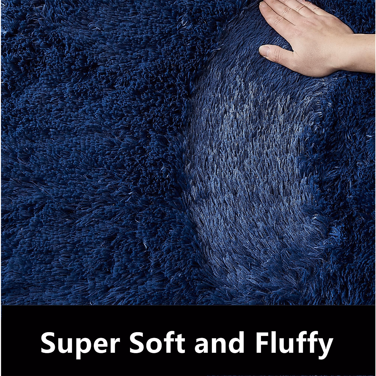 YQQRIGRO Rugs for Living Room, Navy Blue Rugs for Bedroom, Large Fluffy Area Rugs 5x7 Clearance for Playroom Soft Modern Shag Rugs Cute Carpets, Indoor Throw Rugs for Nursery, Dorm and Girls