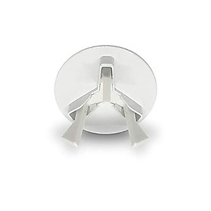 Fischer Overflow Cap TTP K White Lid Suitable for Hole on Sinks, Sinks and Bidets for Bathrooms and Kitchens, 551886