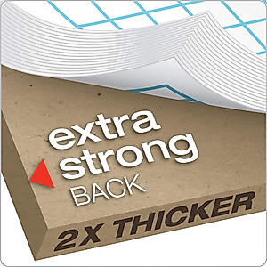 TOPS Docket Quadrille Pad, Wire Bound, 8-1/2 x 11-3/4 Inches, Quad Rule (4 x 4), White Paper, Black Covers, 70 Sheets per Pad (63801)