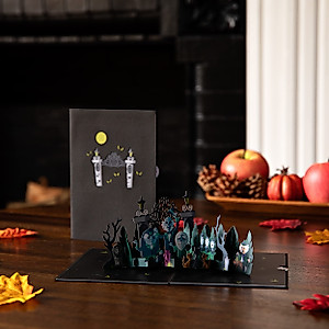 ﻿﻿Lovepop Disney Holiday PopUp Card for Her & Him 3D Halloween Greeting Cards for Boys Girls The Haunted Mansion 5" x 7" Ghoulish - Envelope Included