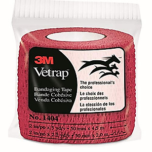 3M Vetrap Bandaging Tape 1404 Red [PRICE is per ROLL]