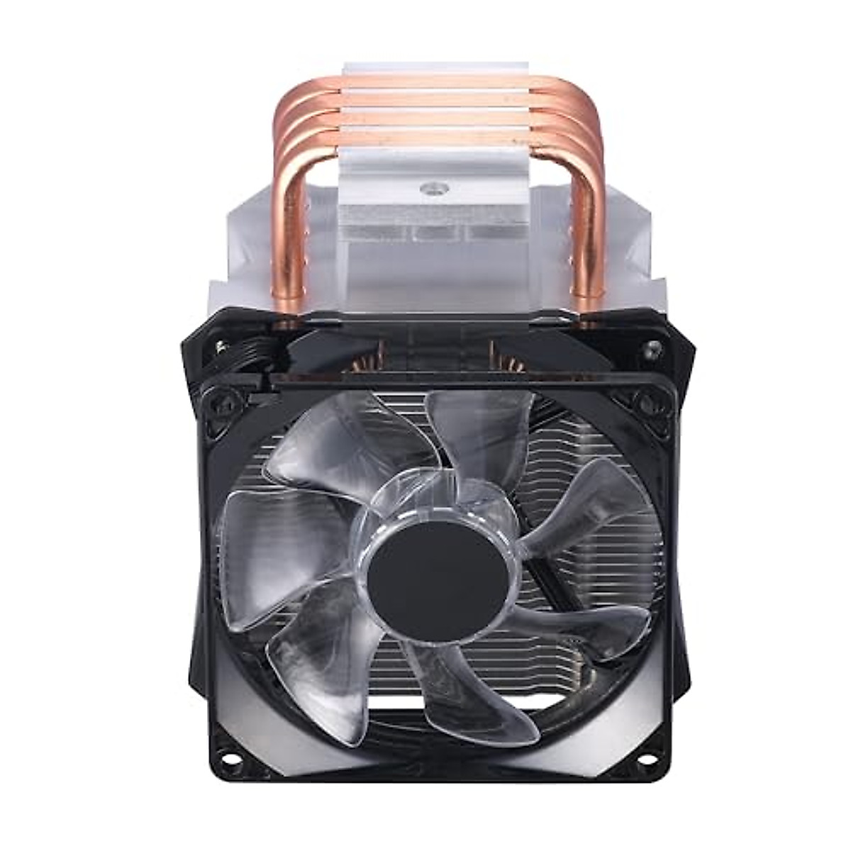 Amazon Basics Computer Cooling Fan with Cooler Master Technology, CPU Air Cooler, 4 Heat Pipes, RGB LED PWM, ‎4.02 X 3.28 X 4.96 Inch, Aluminum Fins
