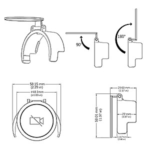Angetube Webcam Cover, Camera Lens Cover Privacy Shutter Cap Hood, HD Pro Stream Web Cam Privacy Covers ONLY compatiable Webcam 962/967/963