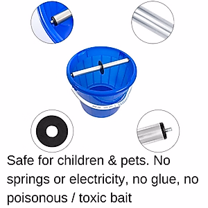 Odesos Mouse Trap, Live Catch and Release Bucket Spin Roller with an Original Ring for Mice Rats Rodents. Humane. Auto Rolling Reset. Safe for Children and Pets Works Outdoors and Indoors