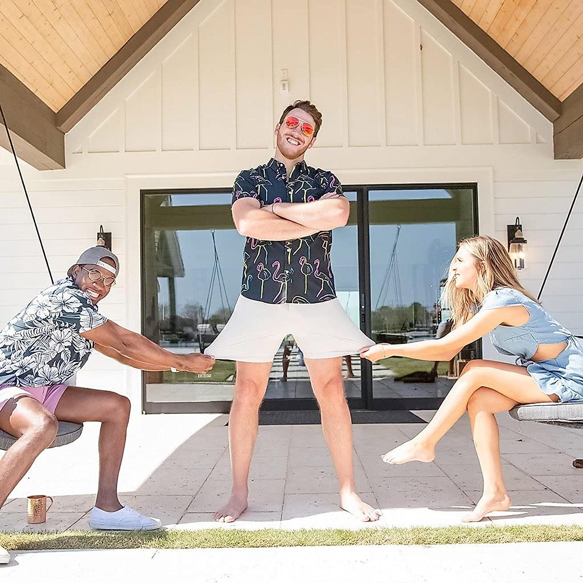 Chubbies Men's Performance Everywear Shorts 6 Inch Inseam, Water Resistant Chino Shorts, Large Khaki