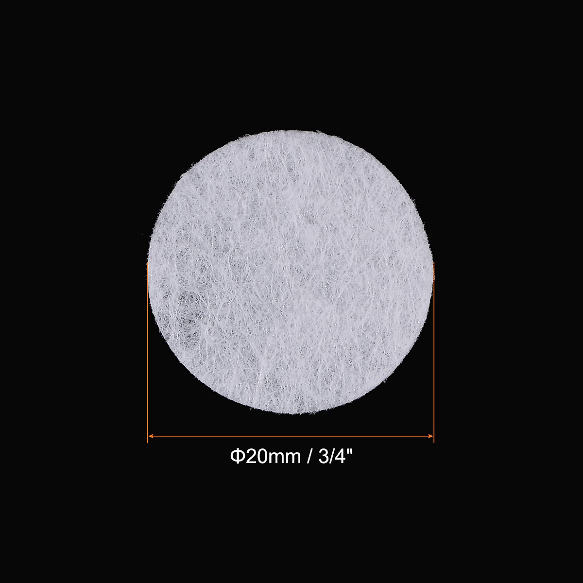 HARFINGTON 100pcs Round Felt Circles, 20mm 3/4" Pre Cut Felt Craft Pads Non-Woven Mini Felt Fabric Circles for DIY Sewing Handcraft Cut Projects Craft Finishing, White