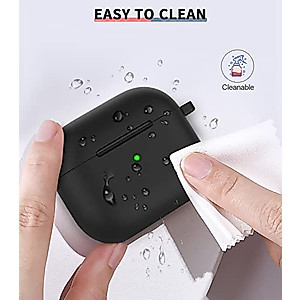 BRG for Airpods 3 Case Cover, Soft Silicone Protective Case Skin with Keychain for Apple Airpods 3 Case 2021[Front LED Visible]