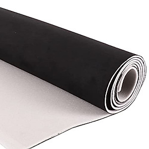 Suede Headliner Fabric with Foam Backing Material Automotive Micro-Suede Headliner Roof Fabric for Car RV Boat Home Interior Replacement Repair 60" Wide - Black, 36" L×60" W 1