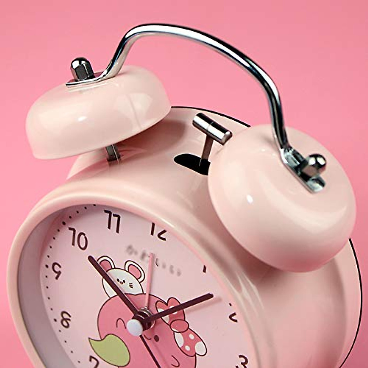 Analog Alarm Clock Twin Bell Alarm Clock for Bedroom with Cute Animal Pattern Modern Small Alarm Clock, Battery Operated Loud Alarm Clock By Fashion Style for Home Office Kids Alarm Clocks ( Color : G