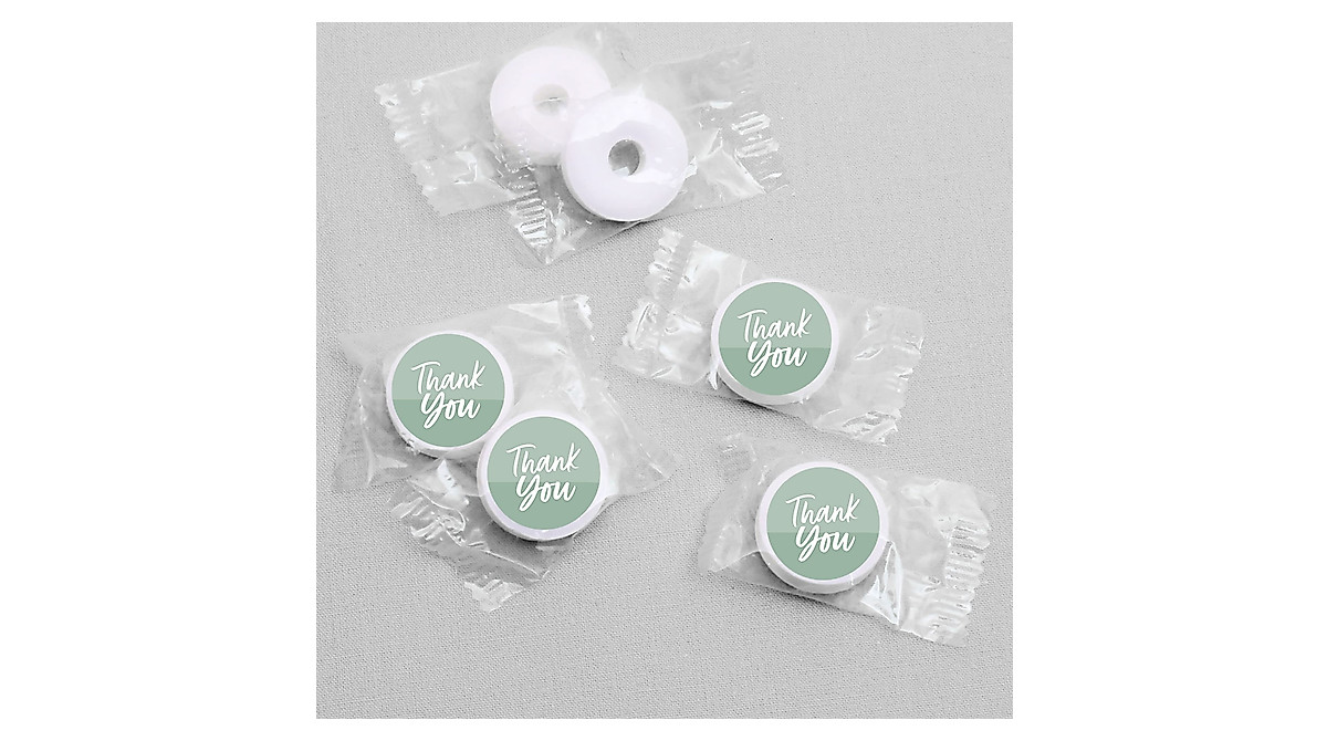 Sage Green Candy Sticker Favors - Perfect for Parties