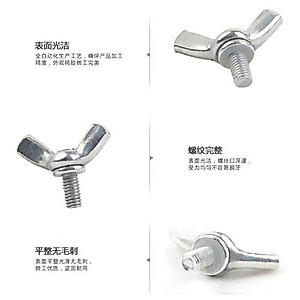 Ochoos 30pcs M4 Steel Butterfly Hand Twist Screws Claw Type Rotating Bolts Screw Bolt 10-30mm Length - (Dimensions: M4 x 30mm)