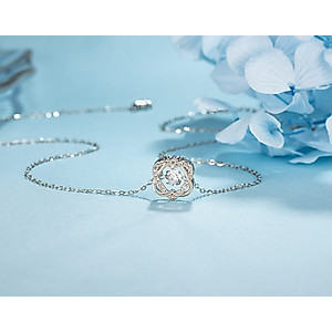 NOURISHLOV Graduation Gifts for Her 2024 College, Sterling Silver Two Interlocking Infinity Heart Necklace, Inspirational Graduation Gift, High School Graduate Gifts for Best Friend or Daughter