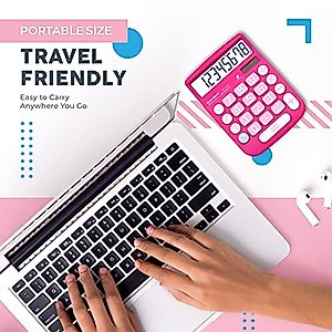 CATIGA CD-8185 Office and Home Style Calculator - 8-Digit LCD Display - Suitable for Desk and On The Move use. (Pink)