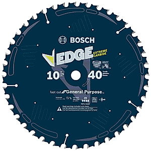 BOSCH DCB1040 Daredevil 10-Inch 40-Tooth General Purpose Circular Saw Blade , Blue
