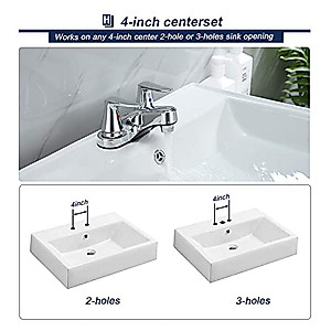 Bathroom Sink Faucet,4 Inch Centerset Faucet for Bathroom Sink,Bathroom Lavatory Faucet,Widespread Bathroom Faucet,4" lavatory faucet chrome,HOMELODY