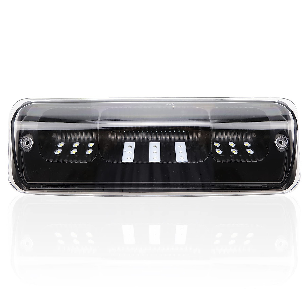 Replacement for Ford F-150 2004-2008 for Explorer Sport Trac 2007-2010 for Lincoln Mark LT 2006-2008 High Mount LED 3rd Tail Brake/Cargo Light (Black+Clear LEDs)