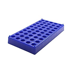 Othmro 2Pcs 50 Positions Plastic Test Tube Rack Holder, Blue Rectangular shape Durable Detachable Centrifuge Tube Rack Bracket Rack for Microcentrifuge Tubes Ideal for laboratory
