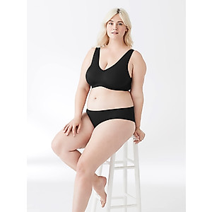 True & Co Body Lift V Neck Bra Black