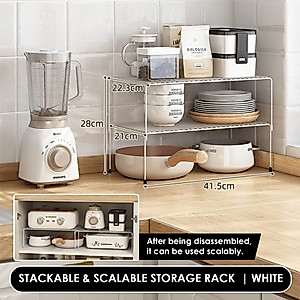 BIGWEC Set of 2 Kitchen Cabinet Organizer Large Size(16.3L*8.7W inches)