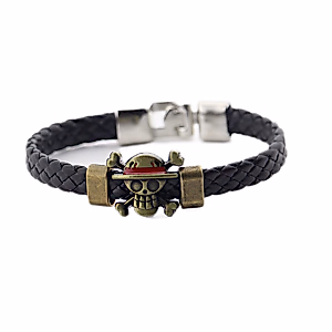 Aufruh One Piece Bracelet Pirate Wristband Anime Bracelets Accessories Anime Fan Bangles Jewelry Cosplay Prop Accessories Anime Bracelet Cuff Bangle Wrist Belt Jewelry Gift