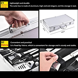 SEFAX 18 Piece Cookware Kit, Portable Camping Kitchen Utensil Set - BBQ Tools Set, Grill Accessories, Perfect for Travel, Picnics, RVs, Camping, BBQs, Parties