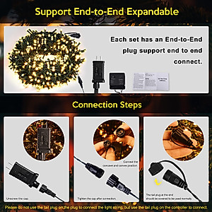 COSFLY Outdoor Christmas String Lights 209 ft 600 LED,UL Certificated Fairy String Lights for Outdoor Garden Halloween Wedding Party BBQ Party Decoration