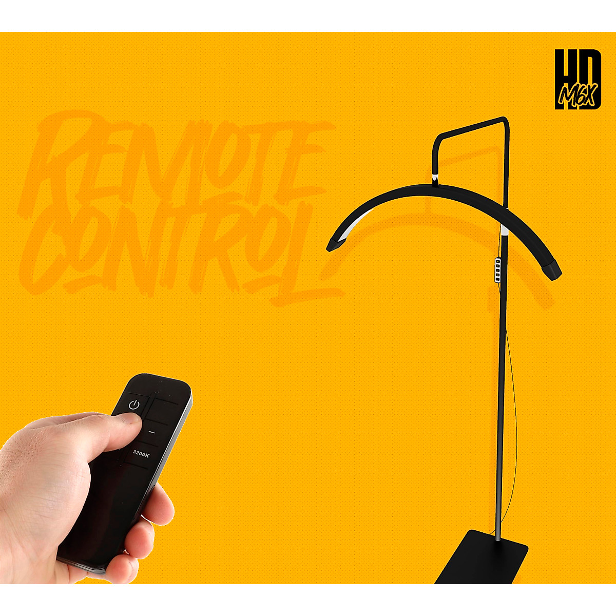 Hi_Friend Eyelash LED Floor Light, Half Moon Lamp for Lash Extension, Lighting for Beauty, Skincare, Lashes, Eyebrows, Filming Content Creation (Black)