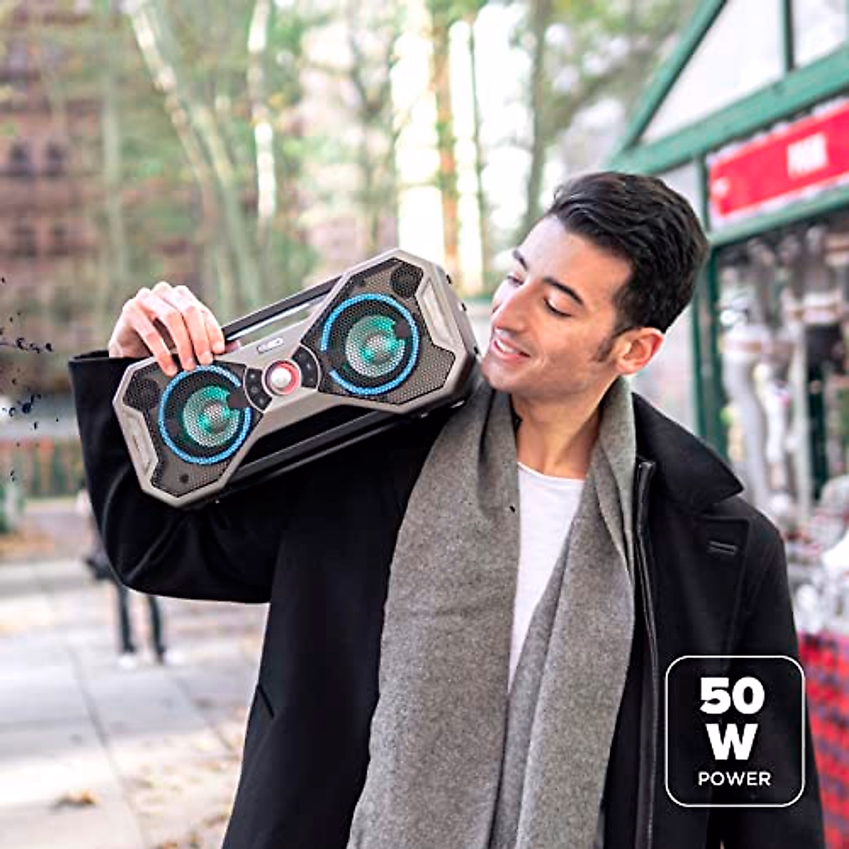 Altec Lansing Mix 2.0 - Waterproof Bluetooth Speaker with Strong Bass, Portable Speaker for Travel & Outdoor Use, 100 Foot Range & 20 Hour Playtime