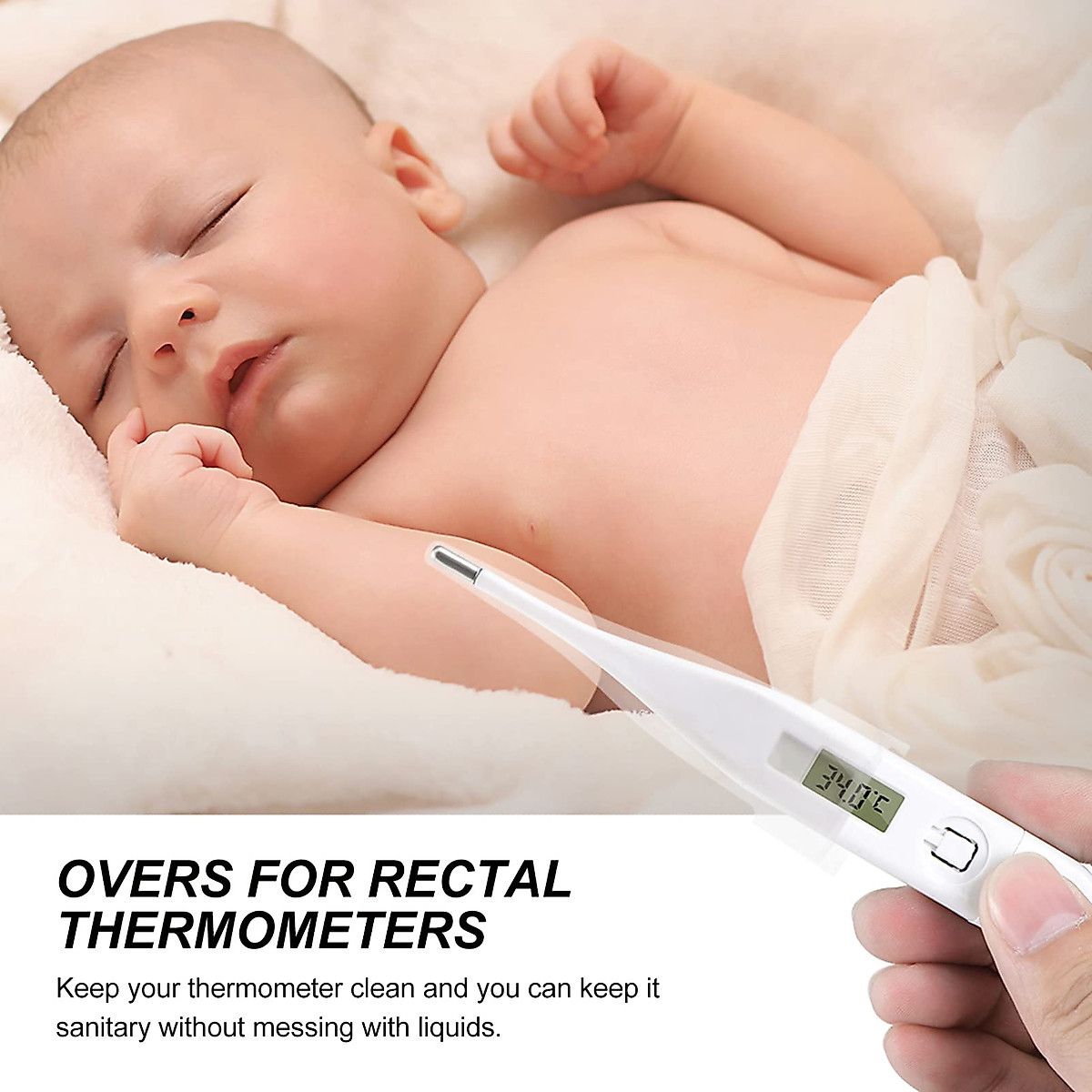 Baluue 100pcs - Meter Disposable Universal Digital Oral Rectal- Covers Refill Sleeve Replacement