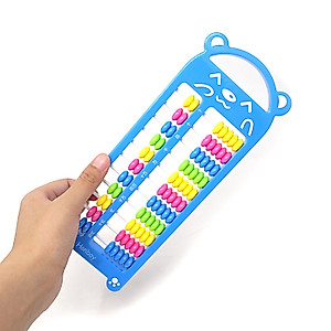 Honbay Cartoon Bear 11 Digits Plastic Chinese Abacus Soroban Arithmetic Tool Calculating Tool, Random Color