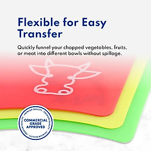 New Star Foodservice 28690 Flexible Cutting Board, 9.5-Inch by 14-Inch, Assorted Colors, Set of 3