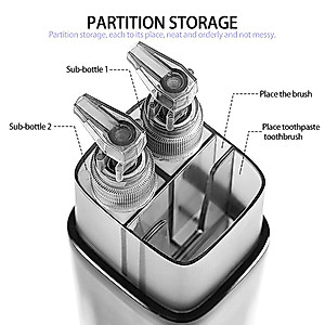 Portable Toothbrush Cup 8 in 1 Wash Set Storage Case, Toothbrush & Toothpaste Shower Gel Shampoo Comb Travel Kits Toiletry Sub (Gray)