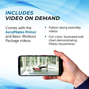 AeroPilates Precision Series Reformer 535 - Pilates Reformer Workout Machine for Home Gym - Up to 350 lbs Weight Capacity