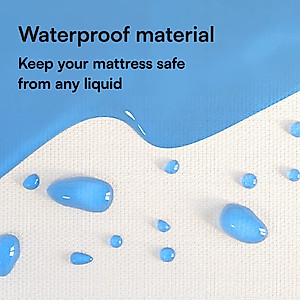 Waterproof Mattress Protector Twin Jersey Knit Deep Pockets 39x75 Size Breathable Noiseless 8-20Inches Bed Smooth Jersey Mattress Pad Cover Fully Fitted Ultra Thin