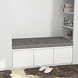 ROFIELTY Custom Outdoor Bench Cushion, Soft Bench Cushions for Outdoor Furniture, Durable Stain Resistant Outdoor Bench Seat Cushion, Window seat Cushions (Custom Size). (Square Curry, 30x14x2.5)