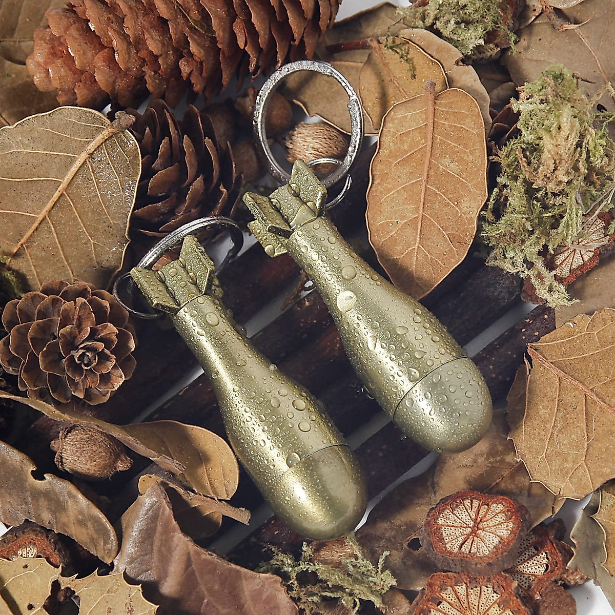 EwiutoijngiQan Permanent Match Fire Starter Permanent Match Waterproof Emergency Survival Camping Keychain Lighter for Outdoor(No Oil) (Silver-5pcs)