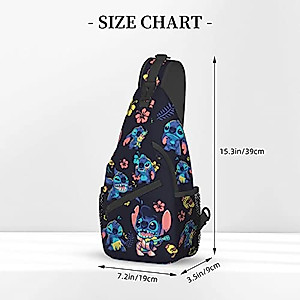 HFBIBFA Cartoon Sling Bag for Women Men Cute Crossbody Bag for Teenager Adults Fanny Pack Anime Mini Purse Backpack for Gift Chest Bags For Travel Hiking