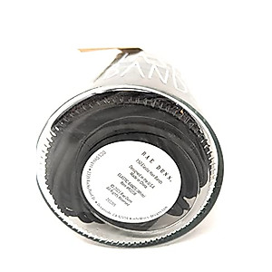 Rae Dunn by Magenta LL ELASTIC BANDS Large Jar, 150 elastic hair bands ties ponytail holders, 5.5" tall x 3.75" wide, Glass, Bathroom, Bedroom, Scrunchy, Holder, Storage, Organizer, Apothecary, Vanity