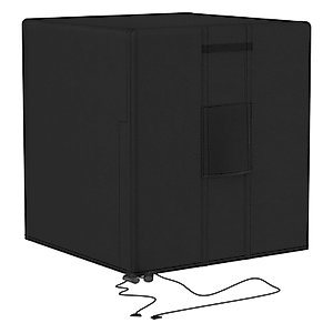 BROSYDA Central Large Air Conditioner Cover for Outside Units, Waterproof & Windproof Outdoor AC Units Cover Black (32"x32"x36" Inch)