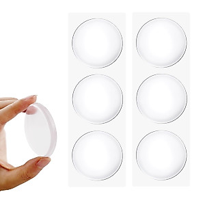 Wall Protectors Reusable Round Clear Self Adhesive Knob Wall Protector Shield Strong Door Stopper Protectors Rubber Shock Absorbent Silicone Door Handle Stoppers for Stop Noise from Door Door Bumper