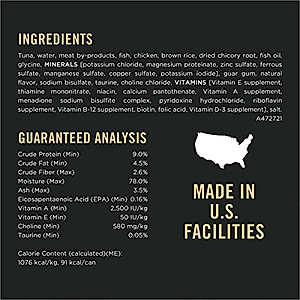 Purina Pro Plan Vital Systems Tuna Entree Wet Cat Food Pate 4-in-1 Brain, Kidney, Digestive and Immune Formula - (24) 3 oz. Cans