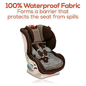 Trobo Car Seat Cover, Anti-Slip Vinyl Backing Waterproof Car Seat Protector Liner for Child, Infant, Stroller & Dinner Chair, Leak-Free Piddle Pad for Potty Training Toddlers, Machine Washable, Grey
