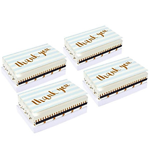 Juvale 144-Pack Bulk Thank You Cards Set with Envelopes, Blank Inside for Birthday Party, Baby Shower, Wedding, Employee Appreciation, All Occasions, 6 Assorted Designs (4x6 in)